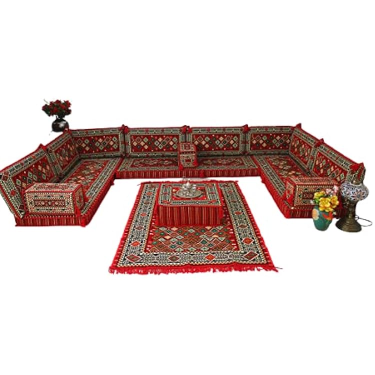 U-Shaped Arabic Majlis Floor Seating Set with Nepal | Ubuy