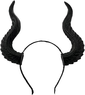 Amazon.com: Devil Horns Headband Witch Demon Headpiece Cosplay Horn ...