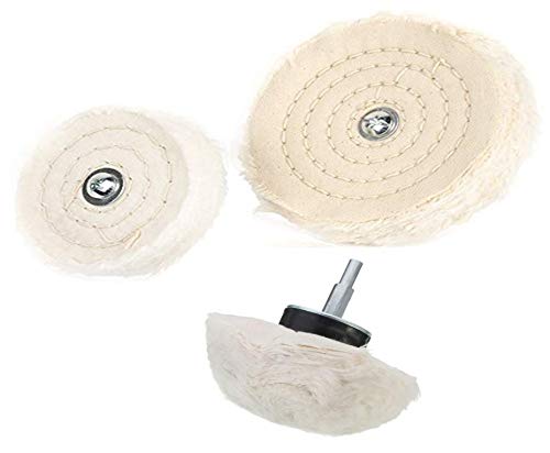 APS 3pc Polishing Buffing Pad Mop Wheel Kit Cloth Cotton Buffing Wheel ...