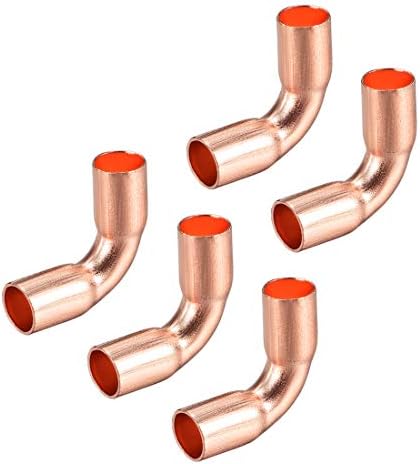 uxcell 1/4-inch(6.35mm) ID 90 Degree Copper Elbow Short-Turn Copper ...