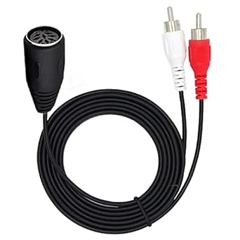 Amazon.com: Qaoquda DIN 8 Pin to RCA Cable, 8-Pin Din Female to 2 RCA ...