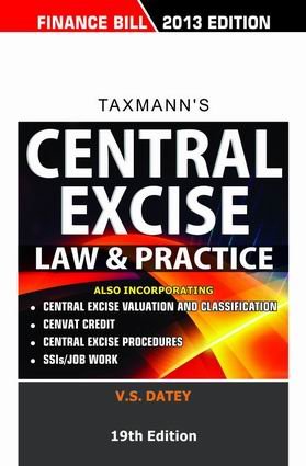 Central Excise Law & Practice (Old Edition) : V.S. Datey: Amazon.in: Books