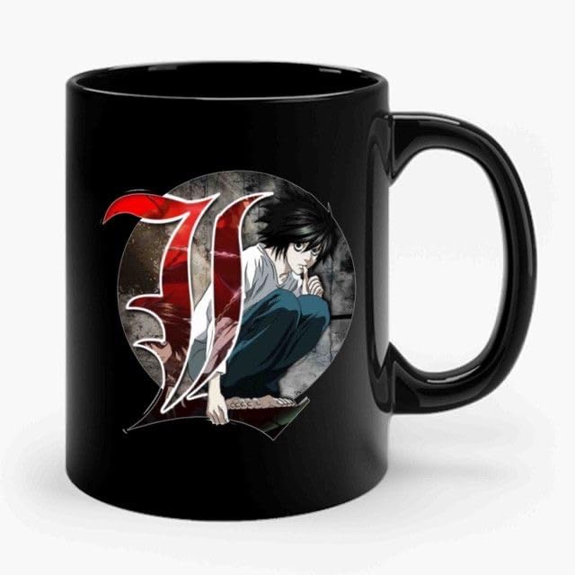 Buy CRAFT MANIACS Death Note L Sitting Printed Black 330 ML Designer ...