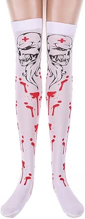 Amazon.com: Vocoliday 1 Pairs Halloween Bloody Socks Halloween Horror ...