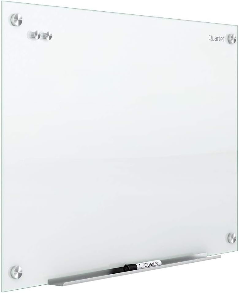 Quartet Infinity Frameless Glass Board, Magnetic Dry Erase Whiteboard with Dry-Erase Marker ...