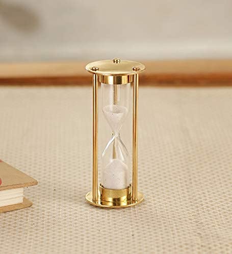 Brass Sandclock Timer Table Decor Countdown Sand Clock (5 Minute) Brass ...