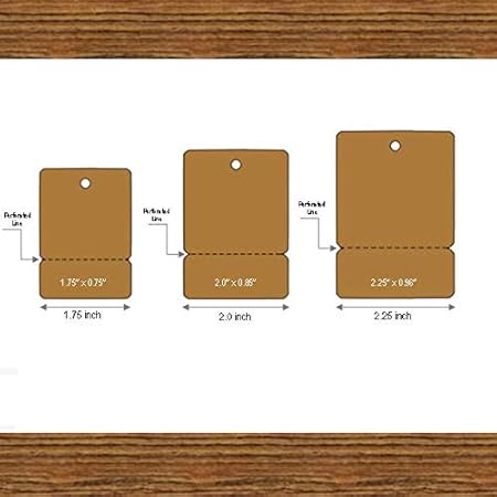 Amazon.com : 100 Large Blank Perforated Kraft Hang Tags (2-1/8"x3-5/8 ...