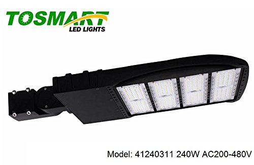Buy ToSmart LED Shoebox Slim Black Light 240 Watt AC200-480V 5000K, UL ...