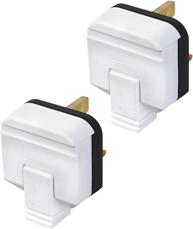 Permaplug White Mains UK Heavy Duty Plug UK Top 13A 13 Amp Fused 3 Pin ...