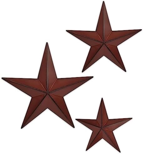Amazon.com: JoyEvy 15.5” Black Barn Star Wall Decor,Metal Stars for ...