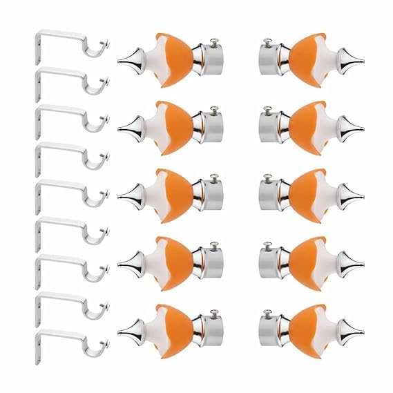 Buy DOVE PLAST Stainless Steel & ABS Curtain Bracket Parda Holder with ...