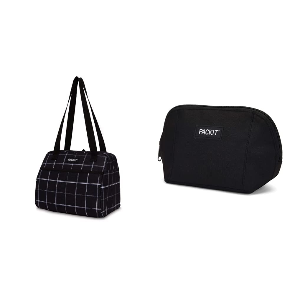 Amazon.com: PackIt Freezable Hampton Lunch Bag + Snack Bag Bundle with Built-in Cooling: Home ...