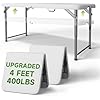 Amazon.com: Ortus Collective 4FT Folding Table, Heavy Duty 440LBS, 3 ...