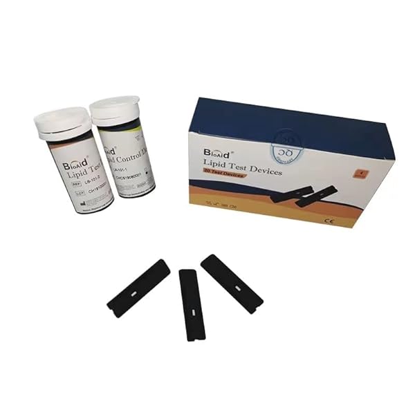 Bioaid 3in1 Lipid Multiparameter Strips 10 pcs Pack with 10 Capillary ...