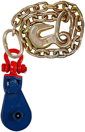bchsadvb 2 Tons Snatch Block 3" Sheave Tow Chain 3/8" Wire Rope 2ft G70 ...