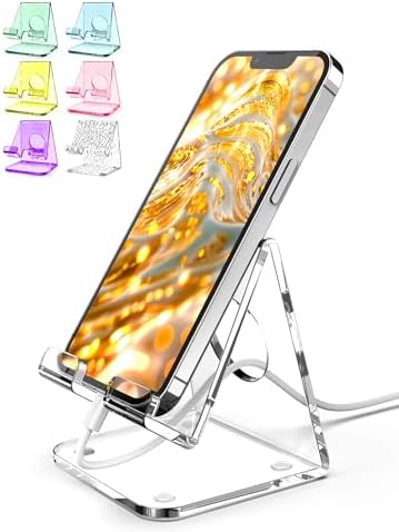 Amazon.com: TOPGO Acrylic Cell Phone Stand, Clear Phone Holder for ...