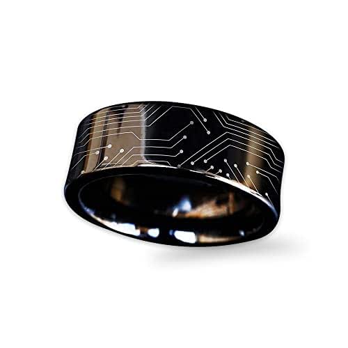 Amazon.com: Circuit Board Ring for Man, Circuit Board Gift, Circuit ...