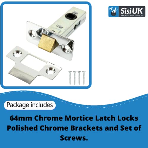 Door Tubular Latch Chrome 64mm Mortice Latch Lubricant Rebate Latch ...