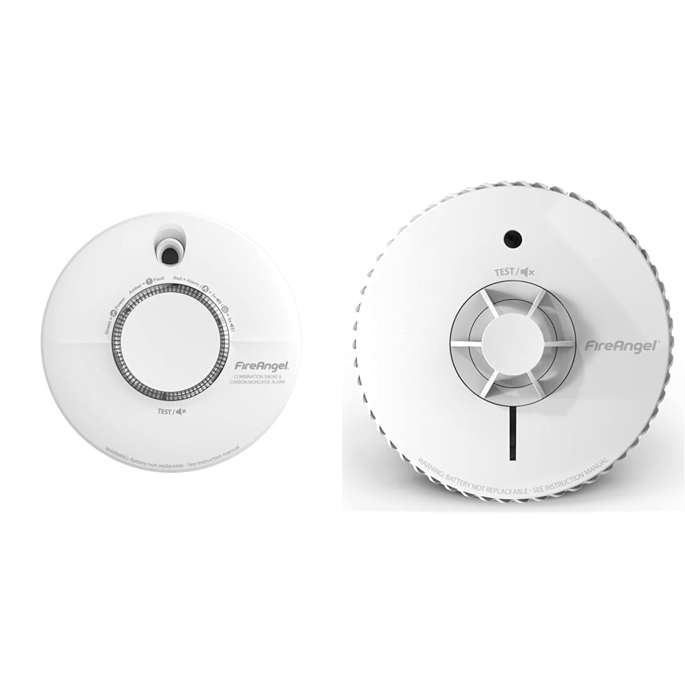 FireAngel SCB10-R Smoke and CO Alarm, White & Heat Alarm with 10 Year ...