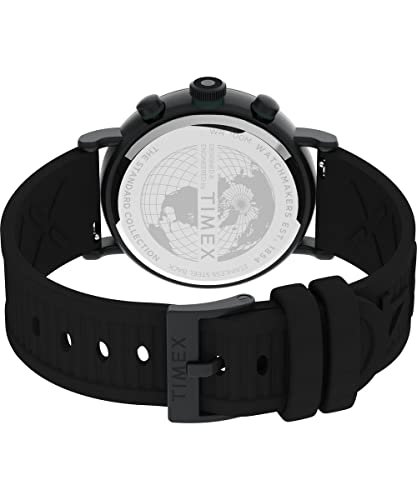 Timex Men's Standard Tachymeter Chronograph 43mm Watch - Black Strap ...