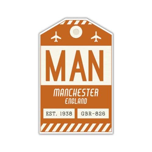 Amazon.com: MAN Manchester United Kingdom Luggage Tag Sticker/Airport ...