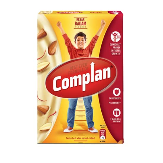 Complan Growth Drink Mix - Kesar Badam Flavour, 500 g Refill Carton ...