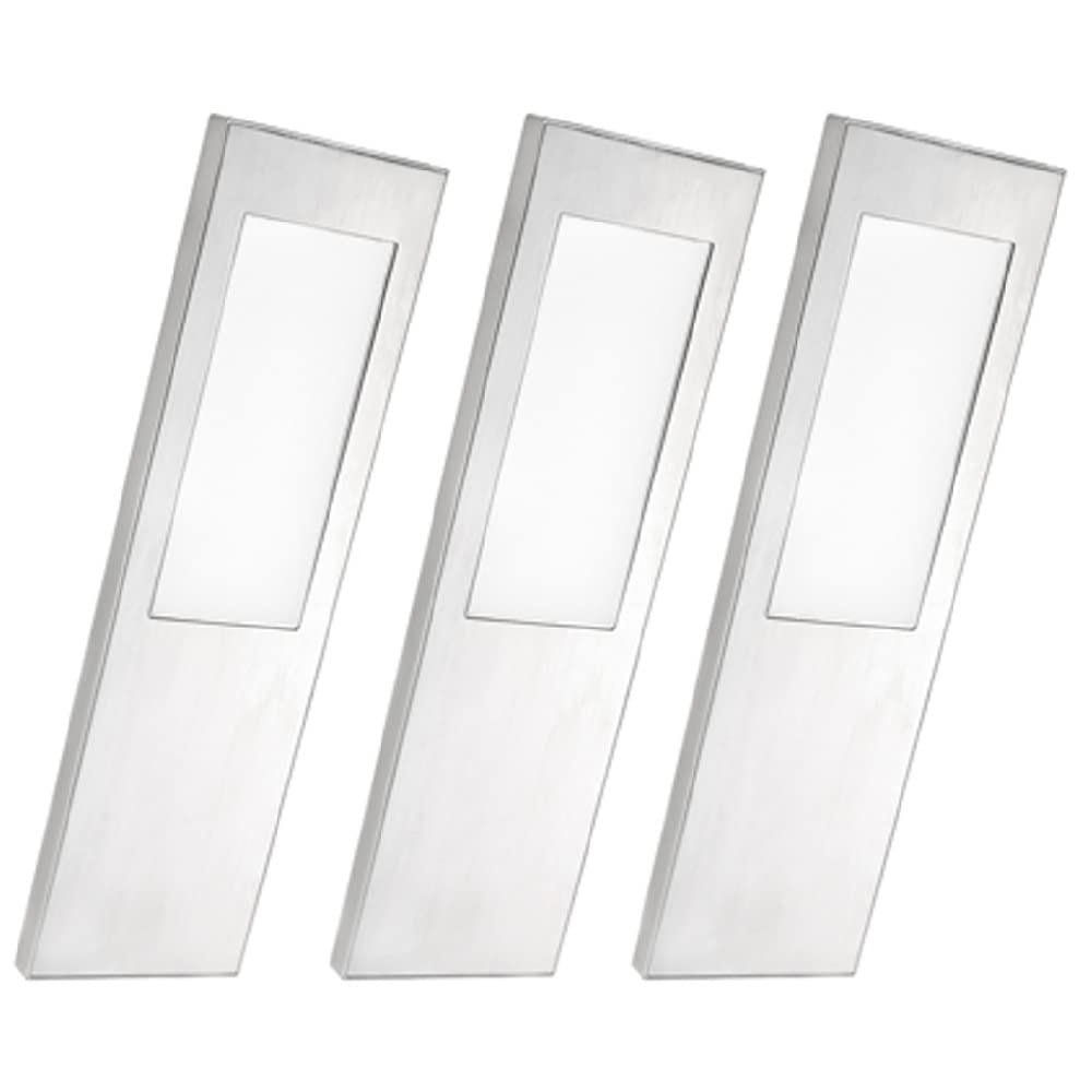 Britalia 3 Pack LED Stainless Steel Under Cabinet Rectangular Head ...