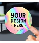 Amazon.com: Custom Stickers Clear Transparent Gold Foil Personalized ...