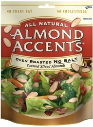 Amazon.com : All Natural Almond Accents - Oven Roasted No Salt - 3.5 Oz ...