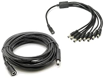 Amazon.com: SOLTECH CCTV Security Camera Power Cable Kit, 20AWG 20ft DC ...
