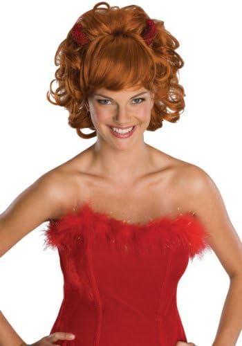 Amazon.com: Secret Wishes Costume Sultry Devil Wig with Horns, Red, One ...