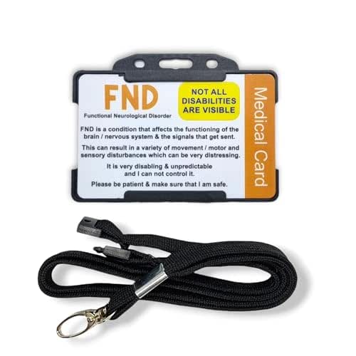 FND Awareness Medical Card with Lanyard - Hidden Disability Awareness ...