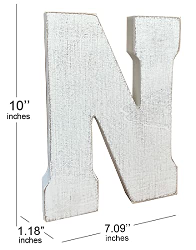 Snapklik.com : ABELOTS Large Wood Letter Distressed White Wash Alphabet ...