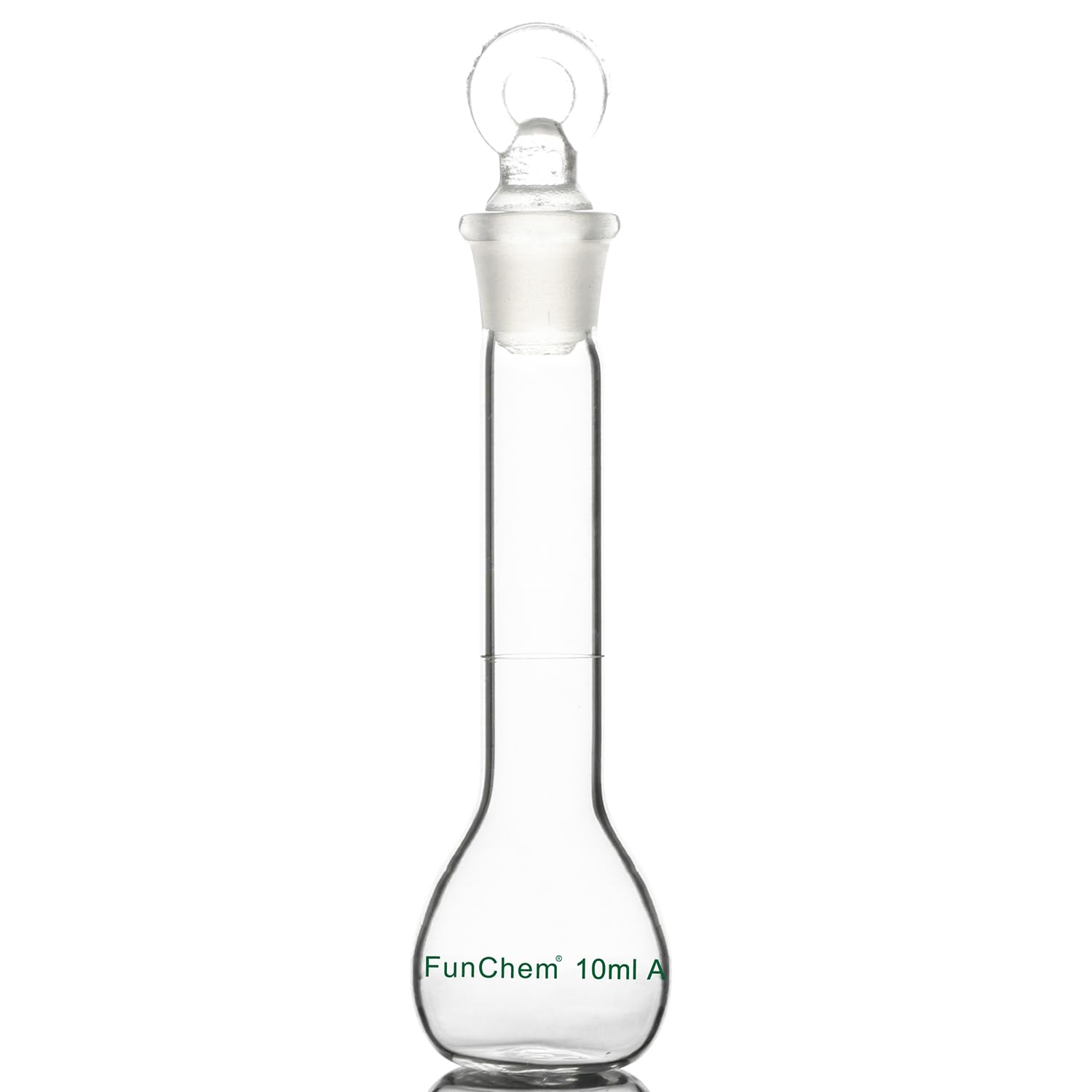 FunChem Glass Volumetric Flask with Glass Stopper, Borosilicate Glass ...