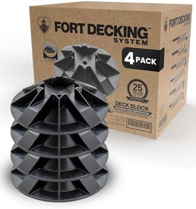 Fort Decking Foundation Deck Blocks, Designed to Accommodate 4x4 Posts ...