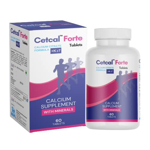 CETCAL FORTE Calcium Magnesium & Zinc Tablets with Vitamin D3, Calcium ...