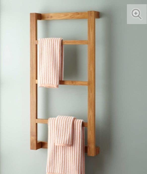 Multiple Tier Freestanding Towel Rack - Stylish & Elegant Wood Bathroom ...