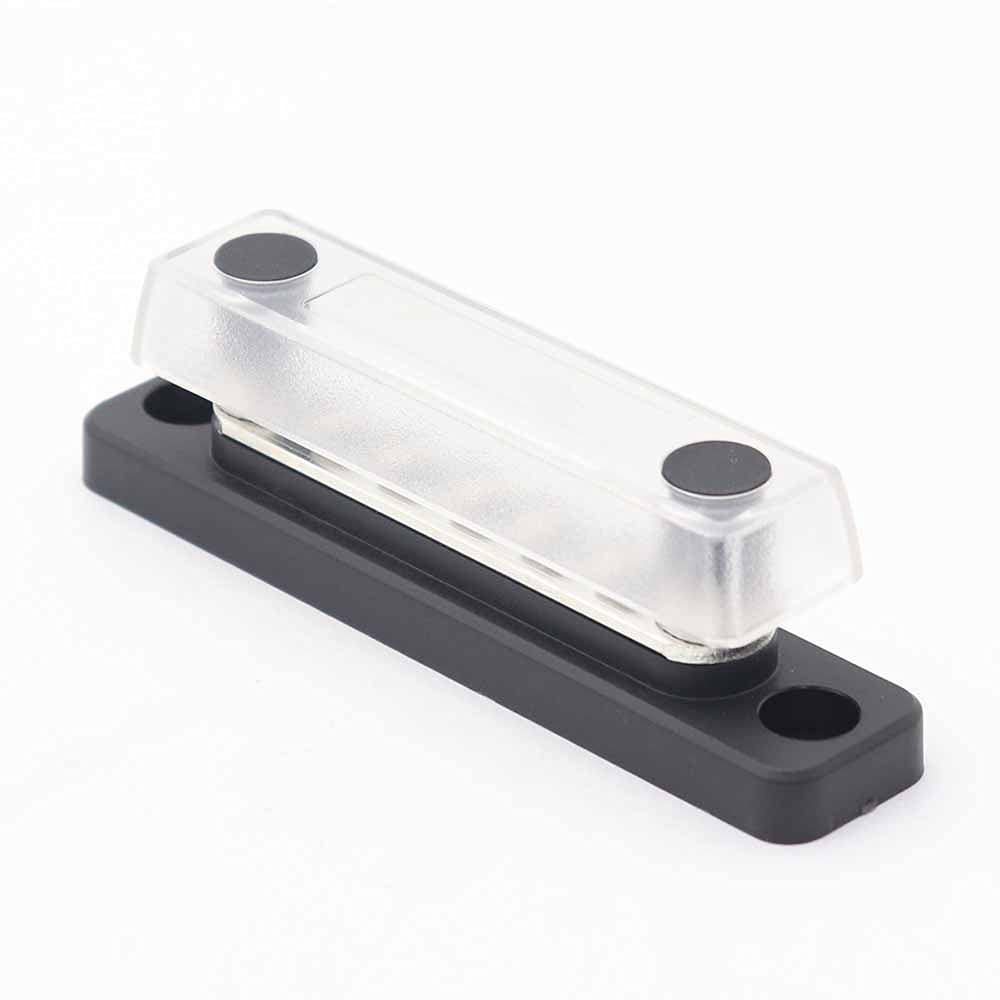 Buy 5 Terminal Bus Bar with Transparent Cover 100A DC 48V Power ...