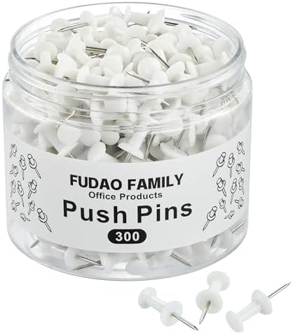 Amazon.com: FUDAO FAMILY 300pcs Push Pins for Bulletin Board, Thumb ...