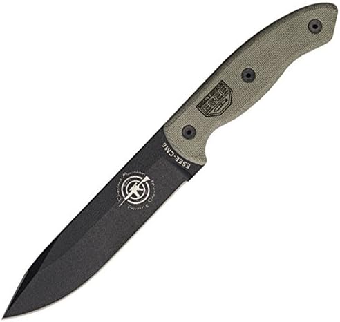 Amazon.com : ESEE -CM6 Plain Edge Black Kydex Sheath Micarta Handles ...