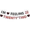 Amazon.com: EONNCNT Pre-Strung I'm Feeling 22 Twenty-Two Banner - Black ...
