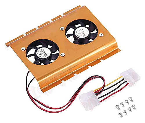 Dual Fan Hard Drive Cooler SATA and PATA (IDE) HD Linq Connector 4Pin ...