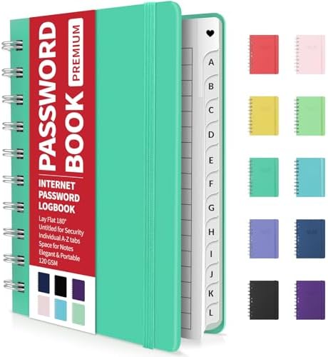 Amazon.com : Forvencer Password Book with Individual Alphabetical Tabs ...