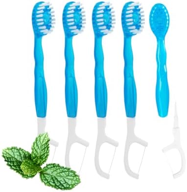 Amazon.com : JOUGE Mini Disposable Toothbrushes with Toothpaste 5 in 1 ...