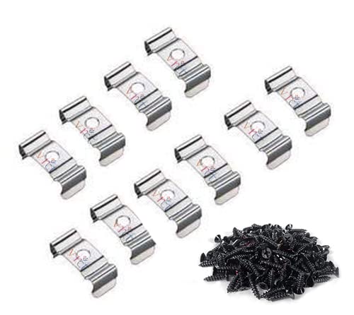 VRCT Metal LED Tube Fixtures Wall Clamp with Screw (10 Clamp + 10 ...