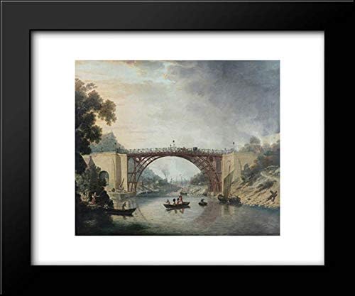 Amazon.com: The Cast Iron Bridge Near Coalbrookdale 24x20 Framed Art ...