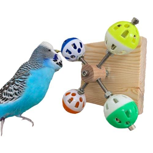 Amazon.com: Custom Interactive Rotating Colorful Balls Toy for Birds ...