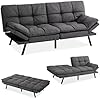 Amazon.com: MUUEGM Futon Sofa Bed,Convertible 71" Couch Sofa, Modern Grey Sleeper Sofa with ...