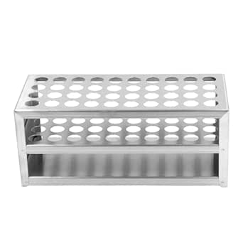 LiebeWH Stainless Steel Test Tube Rack for Laboratory and Studio with ...