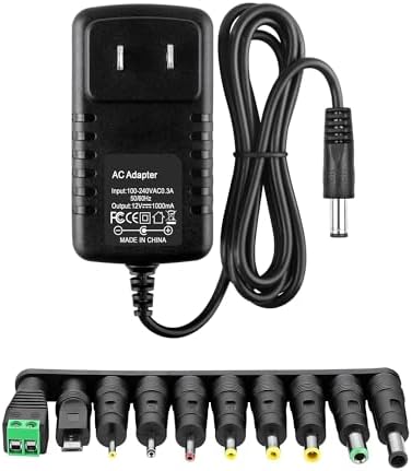 Amazon.com: Acdctek 12V 1A Power Supply AC Adapter 12 Volt Charger ...